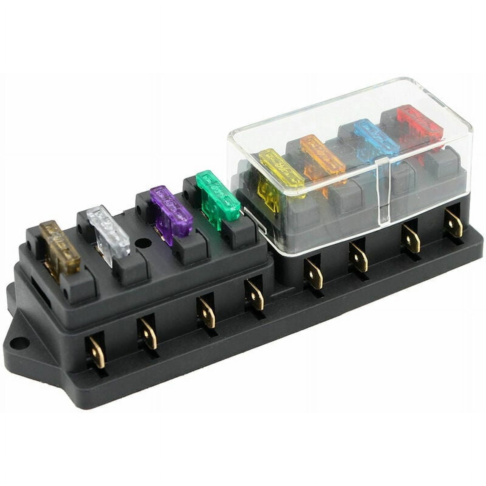 Vibration Resistant Cover Blade Fuse Board, 8-Slot Circuit Blade Block ...