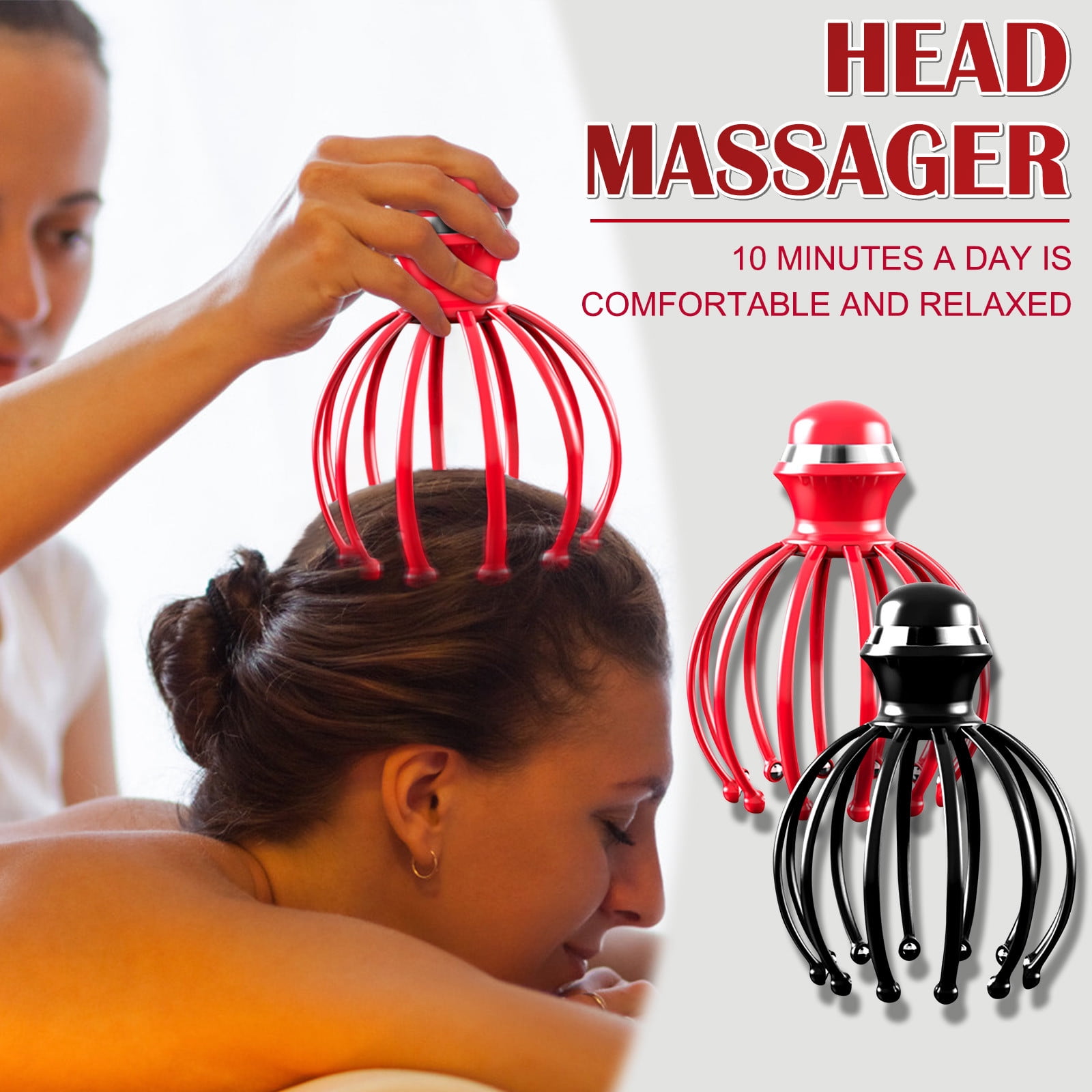 Vibration Scalp Massager 12 Claw Head Acupoint Relaxation Therapy ...