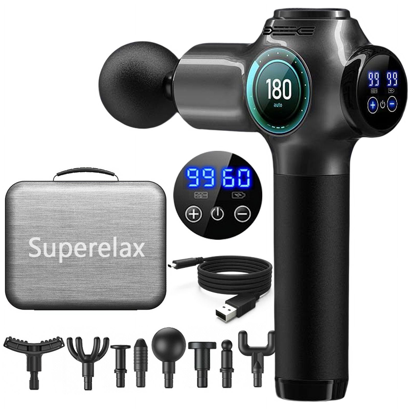 Vibration gun massage machine 99 gear body electric massager for neck ...