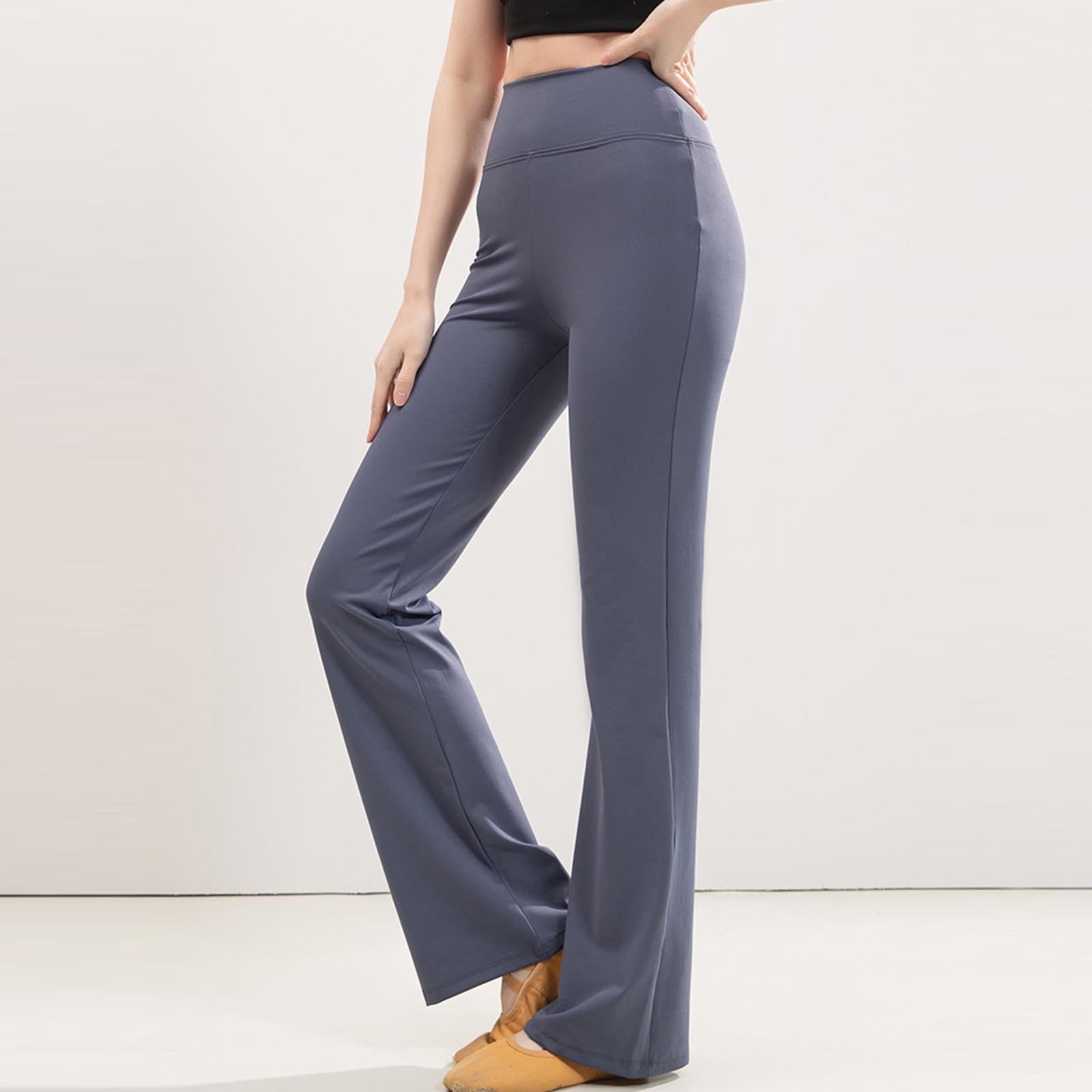 Vibrex Leggings for Women,Women's Solid Color Straight Tube Slightly ...