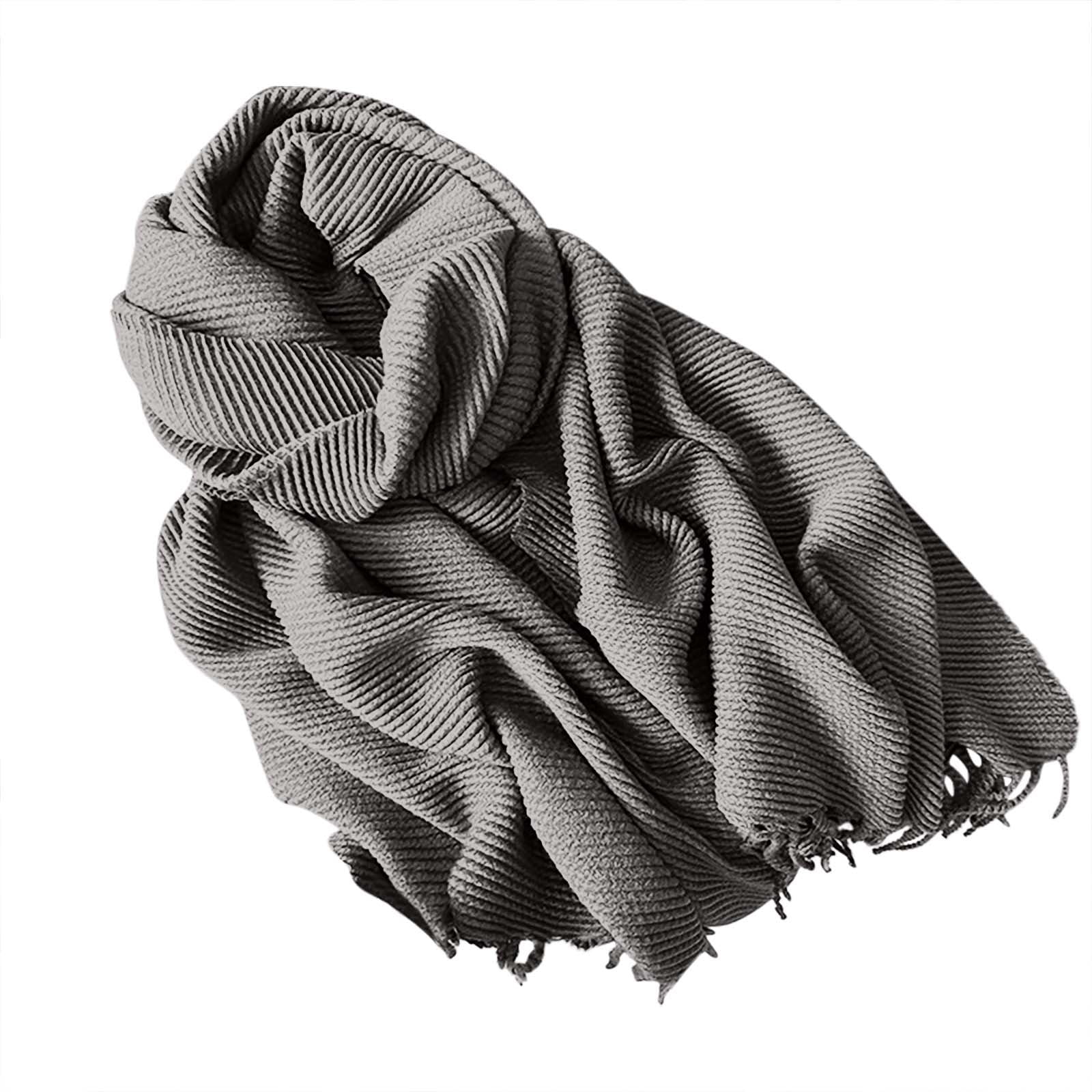 Vibrex Women's Solid Color Soft Skin Friendly Scarf with Pleated Scarf ...