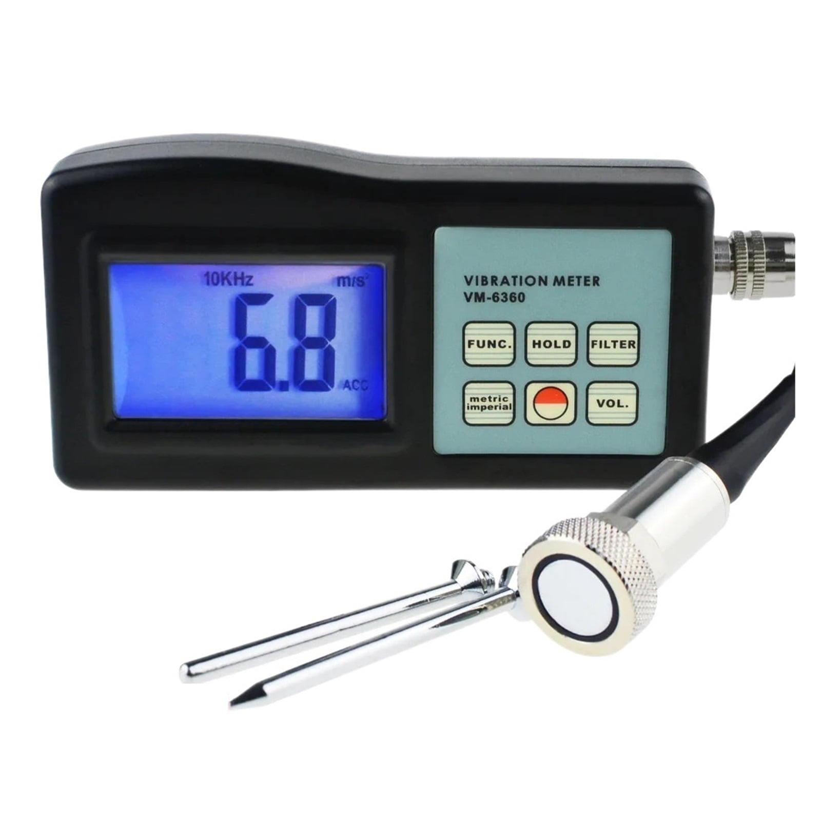 Vibrometer Digital Vibration Meter Vibrometer Gau Tester Analyzer 10hz 10khz Measures