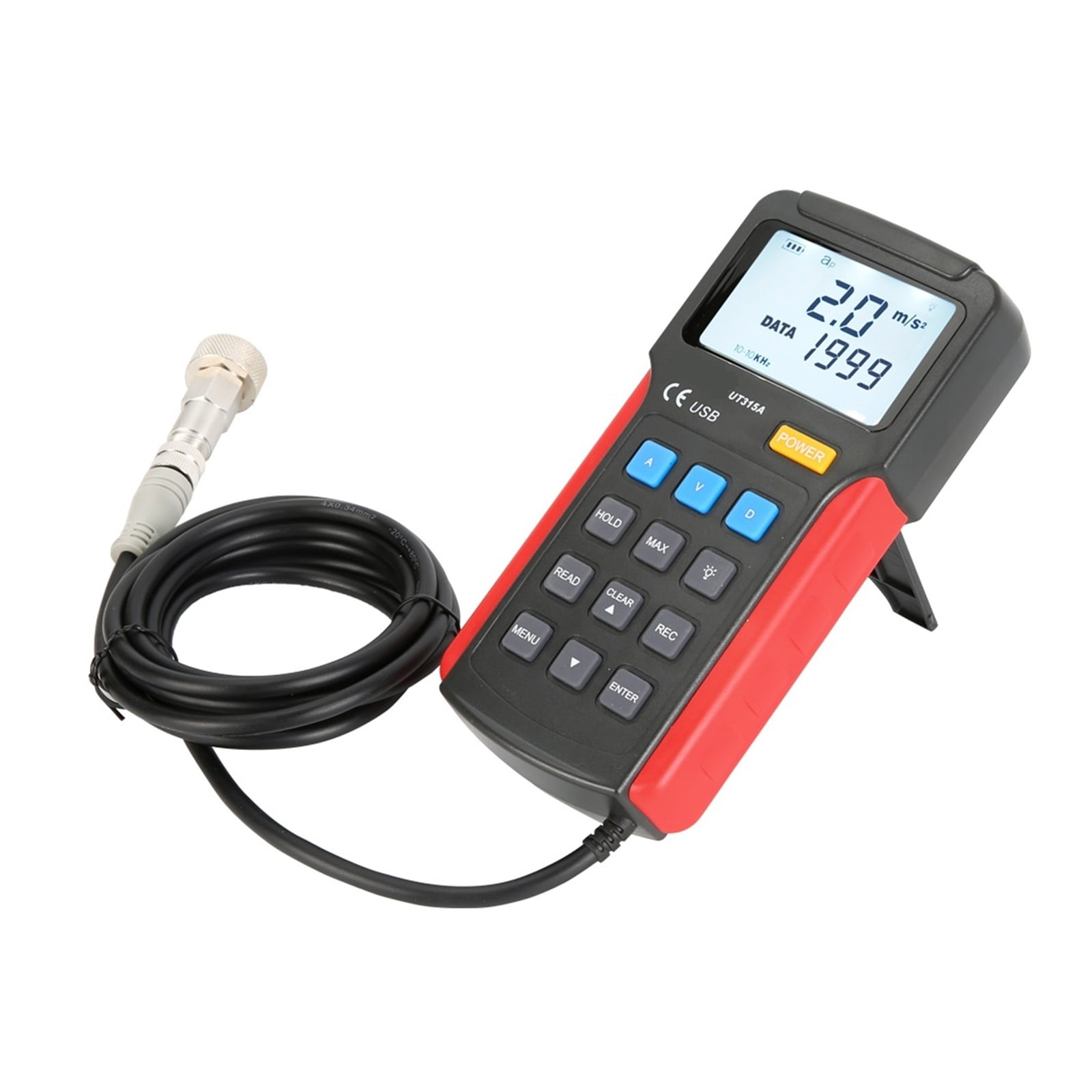 Vibrometer, UT315A Digital Handheld Industrial Vibration Meter Device ...