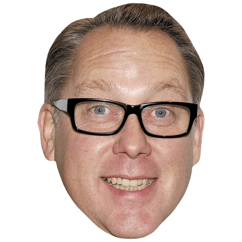 Vic Reeves (Glasses) Celebrity Mask, Flat Card Face, Fancy Dress Mask ...