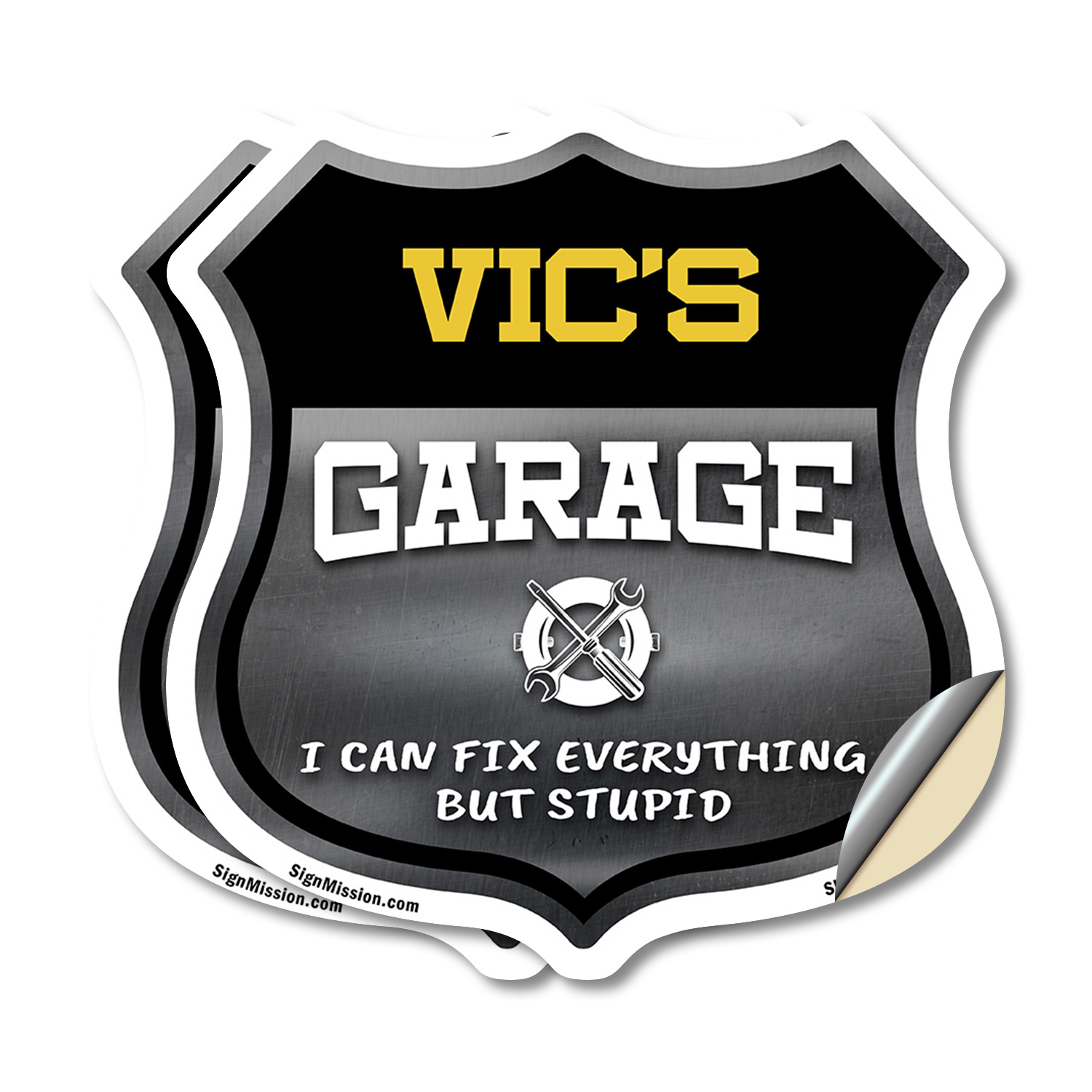 Vic's Garage I Can Fix Everything But Stupid (2 Pack) 6 inch X 6 inch ...