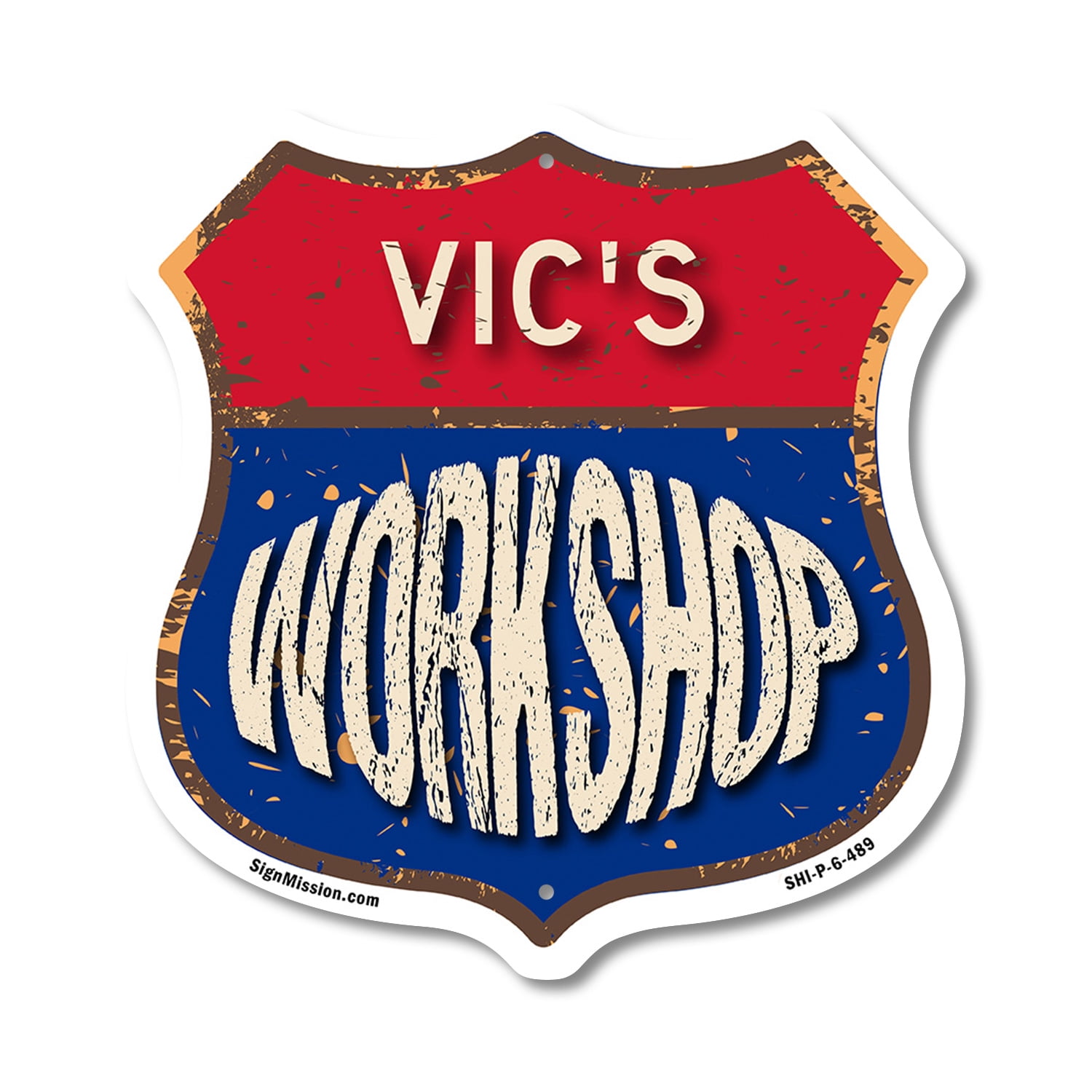 Vic's Workshop 6 inch X 6 inch Shield Shaped Commercial Grade Plastic ...