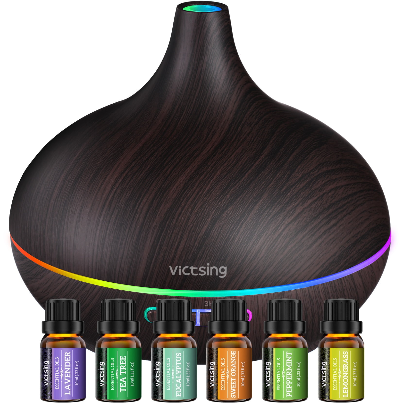 VicTsing Diffuser with Oils, 500ml Essential Oils Diffuser & Top 6 ...