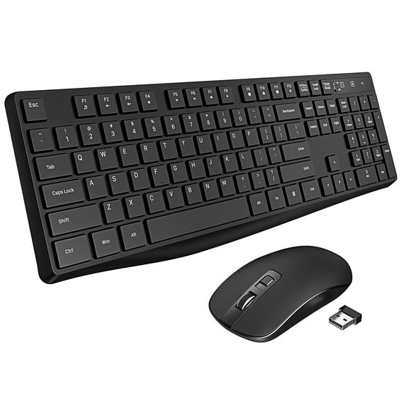 VicTsing PC230 Wireless Keyboard & Mouse Combo, 104-Key, 2.4GHz ...