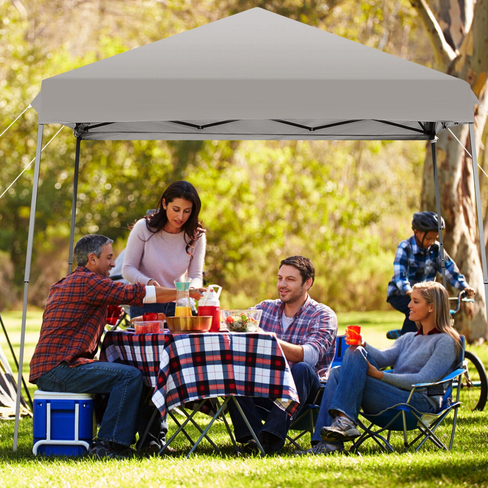 Vicamelia 10ft X 10ft Pop up Tent Portable Canopy W/ Slant Leg & Roll ...