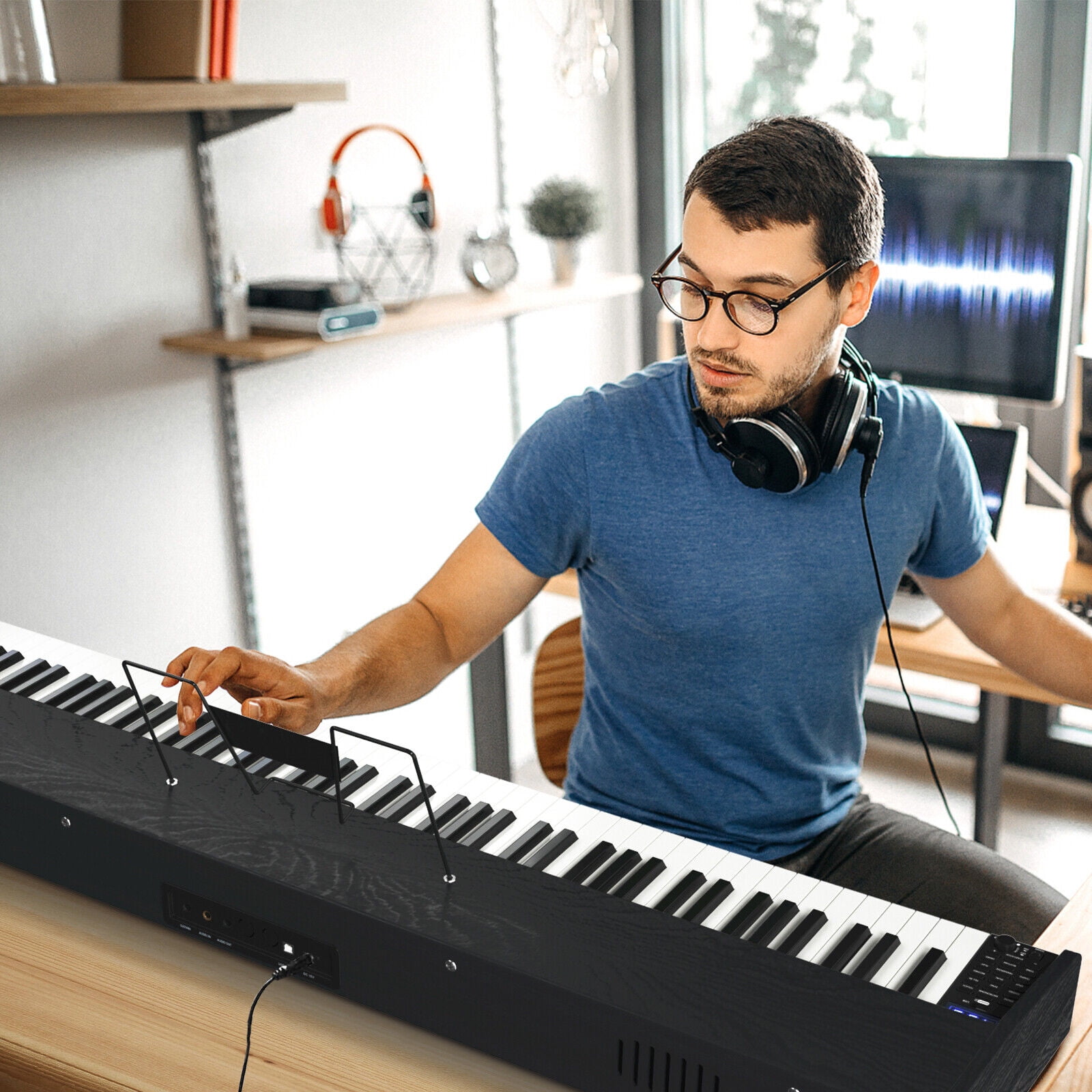 Vicamelia 88 Key Piano Keyboard Weighted Keys Big Kid Keyboard with ...