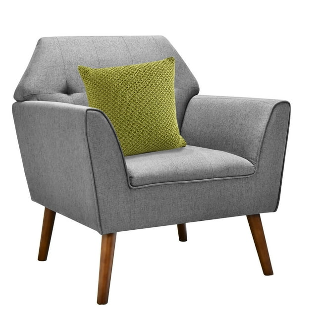Vicamelia Modern Tufted Fabric Accent Chair, Button Tufted ...