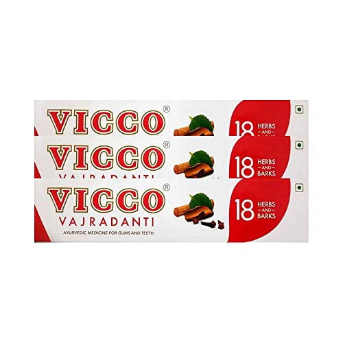Vicco Vajradanti Toothpaste- 200g (Pack of 3) - Walmart.com