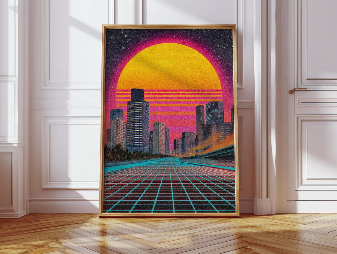 Vice City Miami Sunset Futuristic Hiroshi Nagai Inspired Architecture ...