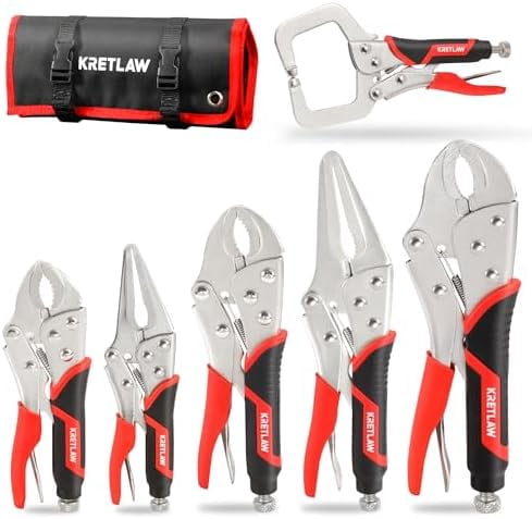 Vice Grips Pliers Set - 6-Piece Set Including 6-1/2" & 9-1/2" Long Nose ...