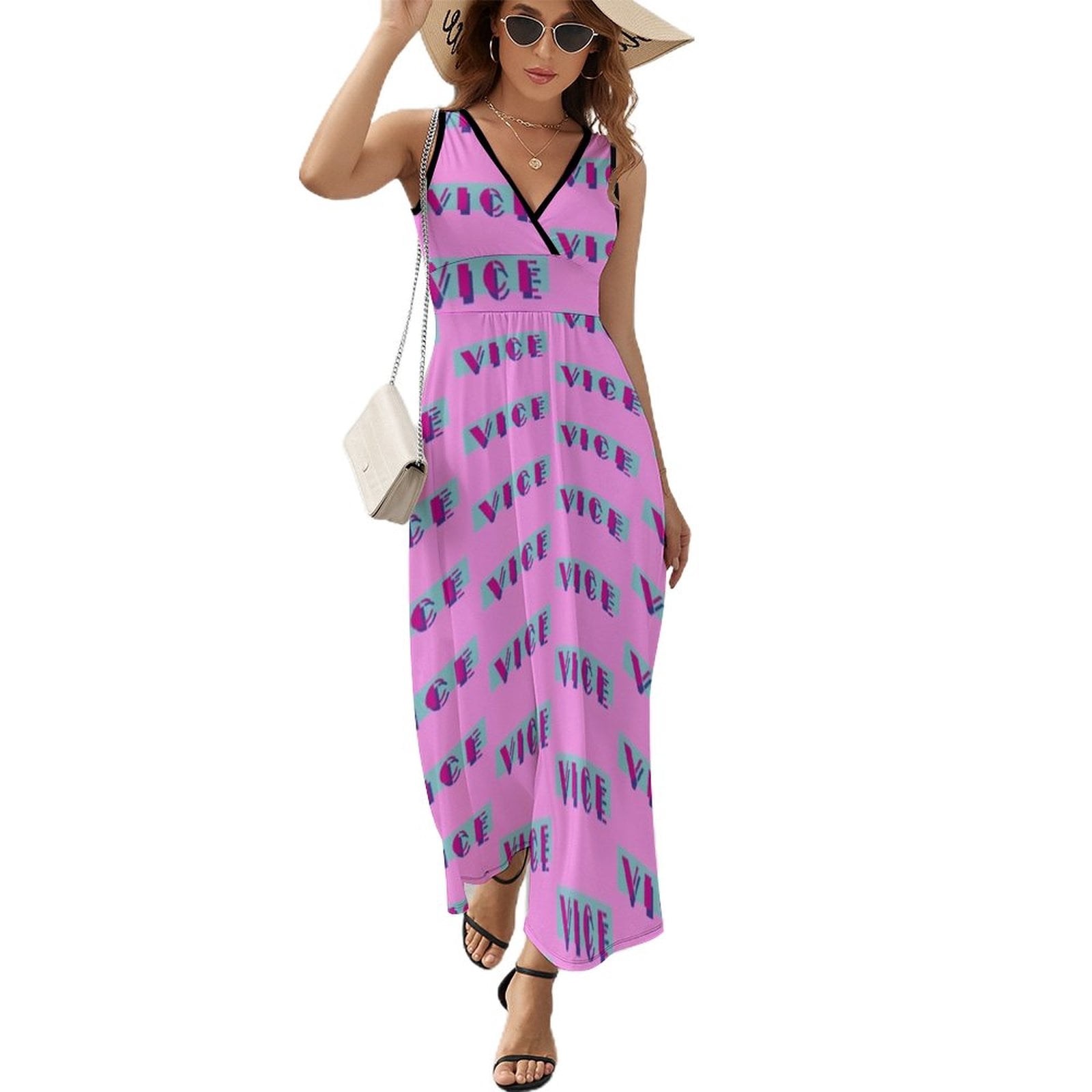 Vice - Miami Vice Style Design and Colors Sleeveless Dress summer women ...