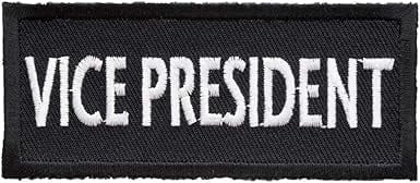 Vice President Black & White Patch, Biker Club Patches - Walmart.com