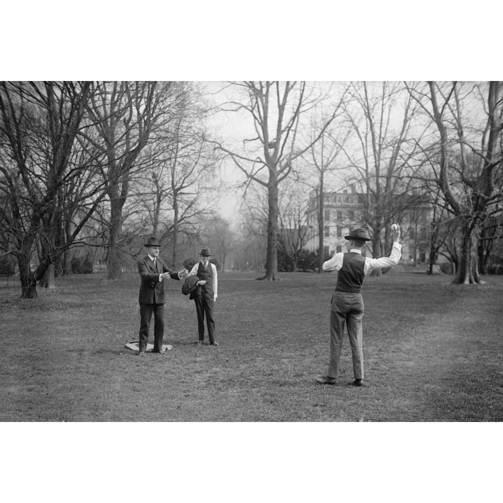 Vice President Calvin Coolidge Tossing A Baseball With His Sons History ...