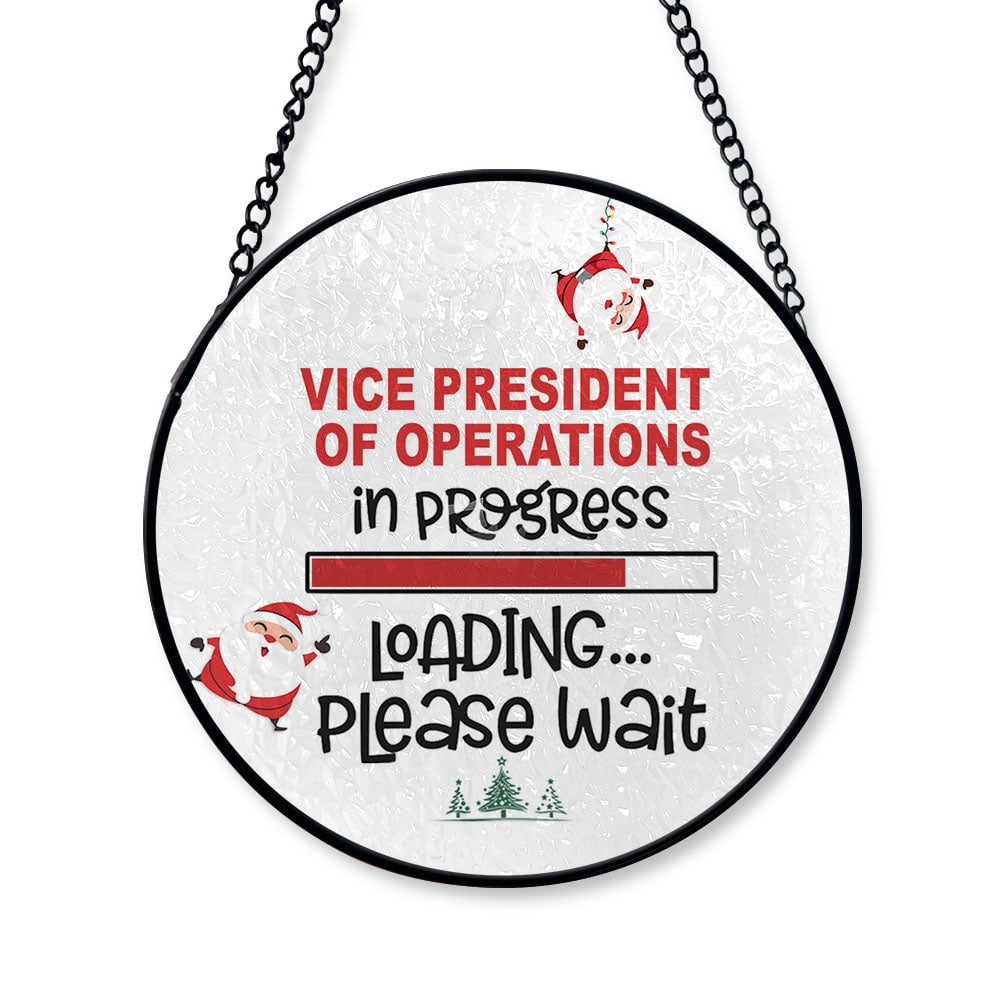 Vice President Of Operations in Progress Stained Glass Window Hanging ...