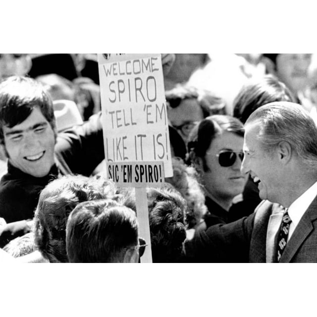 Vice President Spiro Agnew Was Greeted By 300 Persons In Albuquerque ...