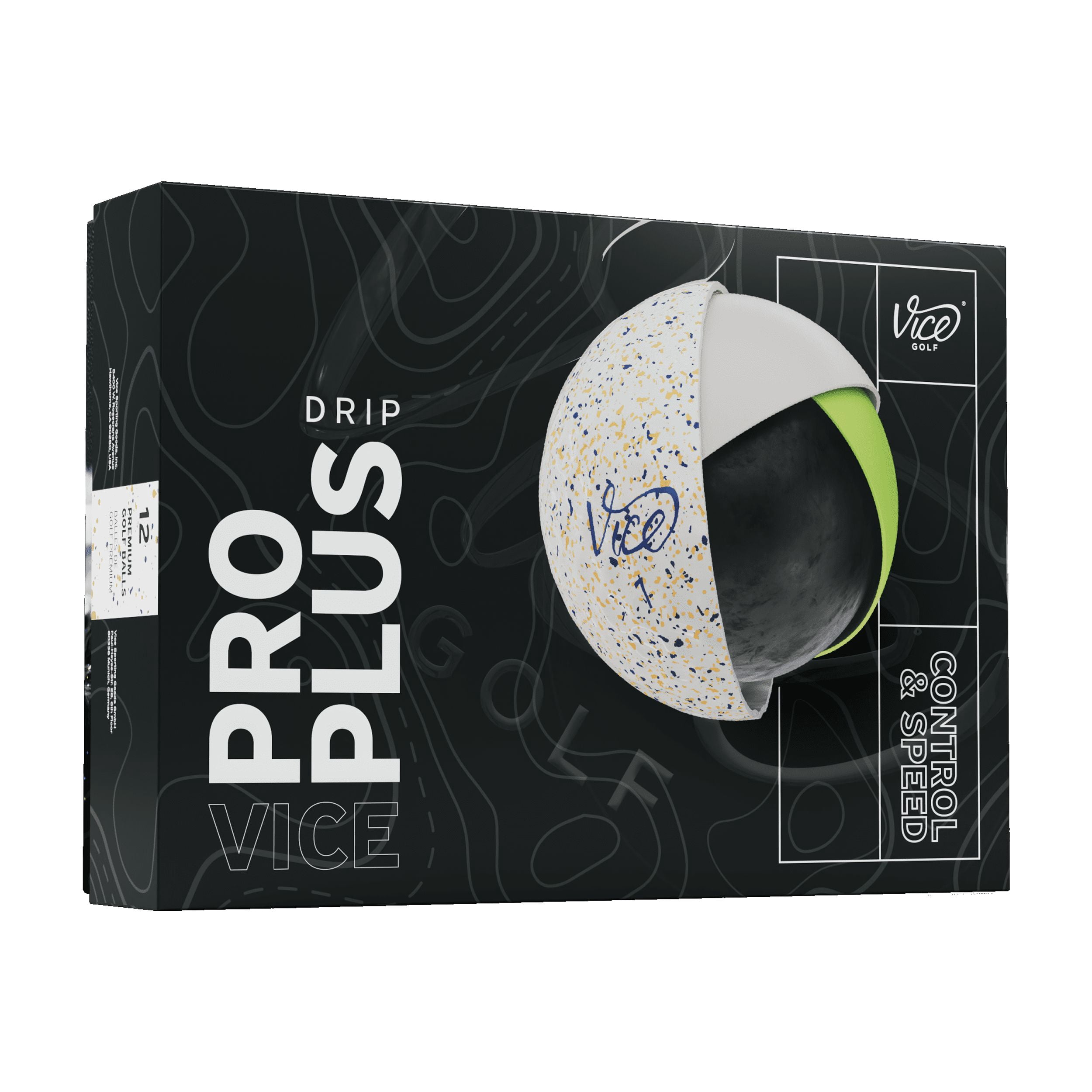 Vice Pro Plus Golf Balls Drip Navy Orange 12pack - Walmart.com