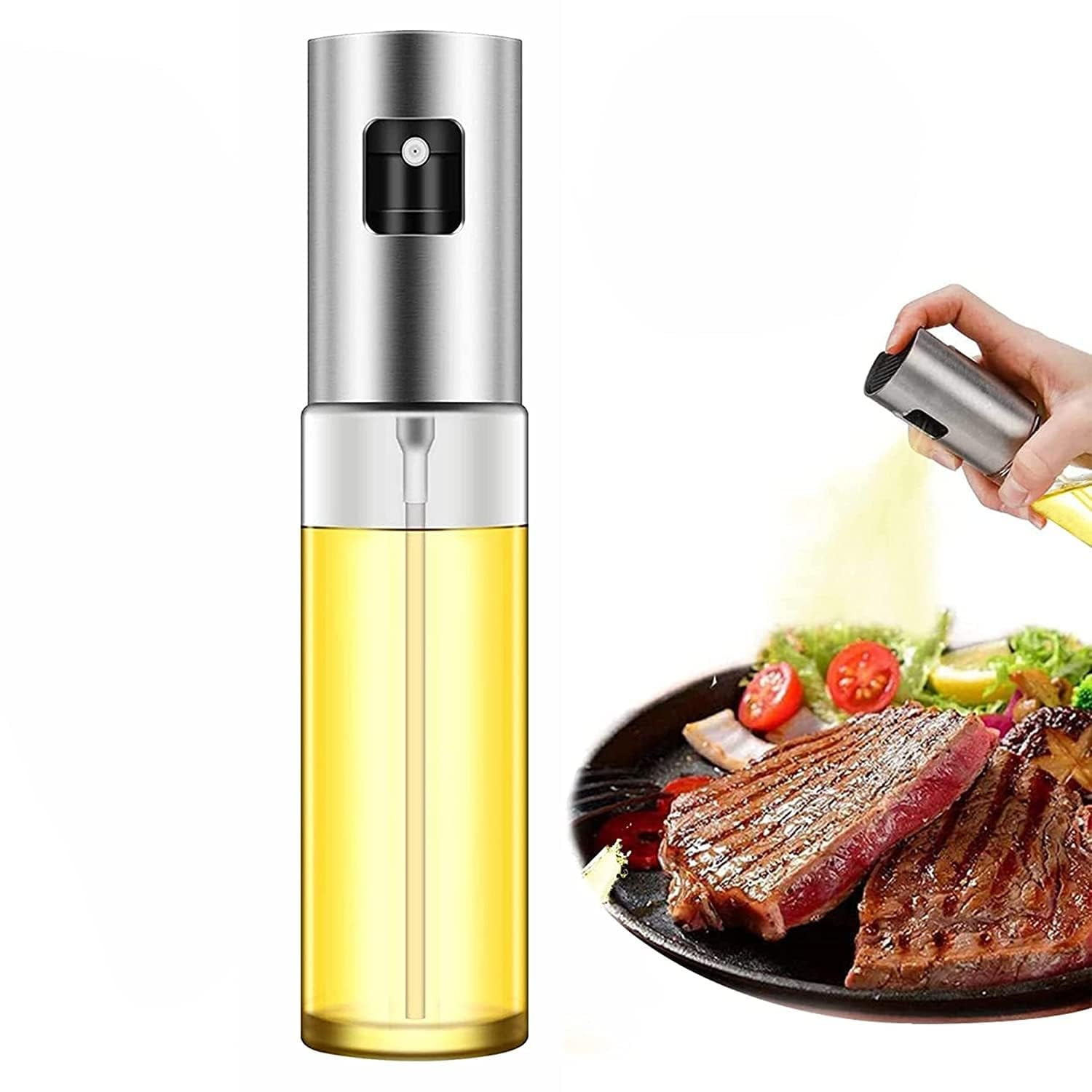 Vichip 100 ML Oil Sprayer Glass Bottle for Cooking Olive Oil Spray ...