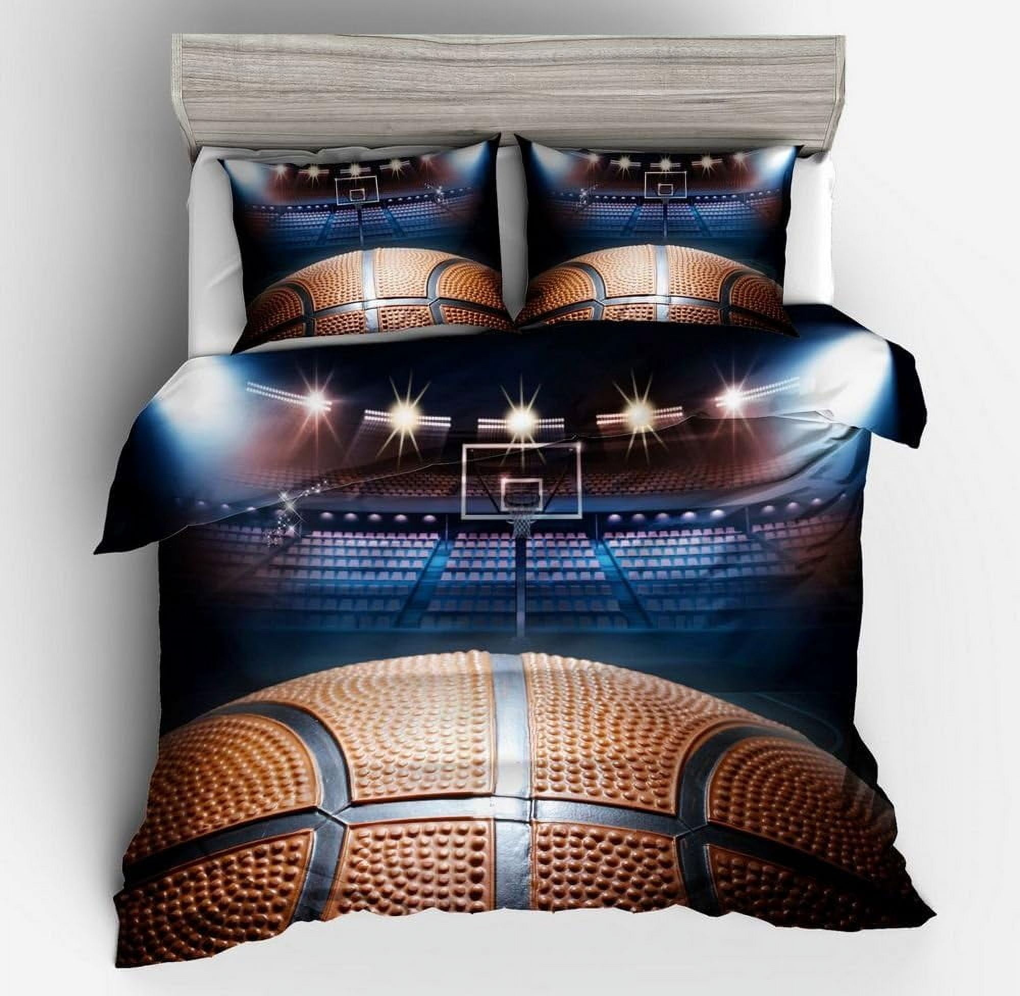 Vichonne 3D Basketball Comforter Sets Twin Size for Boys Girls,3 Pieces ...
