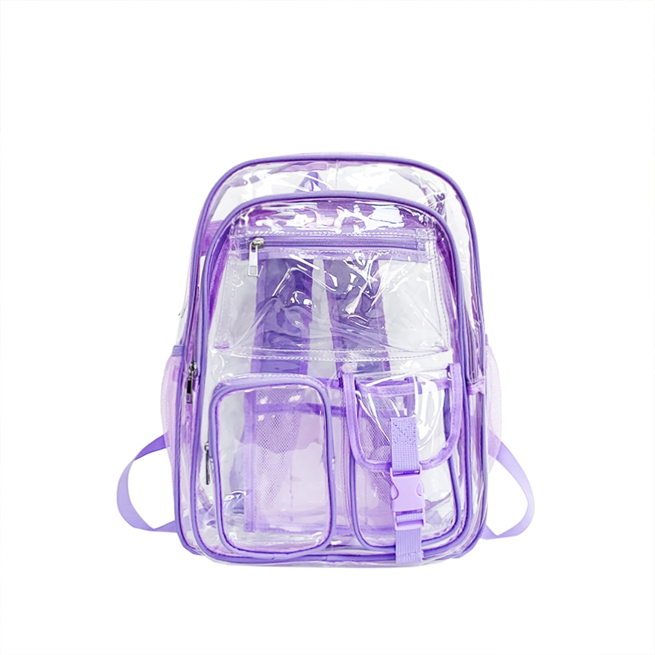 Vichvvy Clear Backpack Heavy Duty Transparent PVC Backpack Clear ...