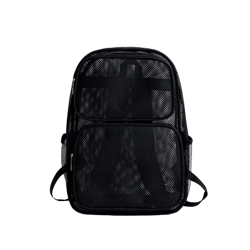 Vichvvy Large Mesh Backpack, Semi-transparent College Backpack, See ...