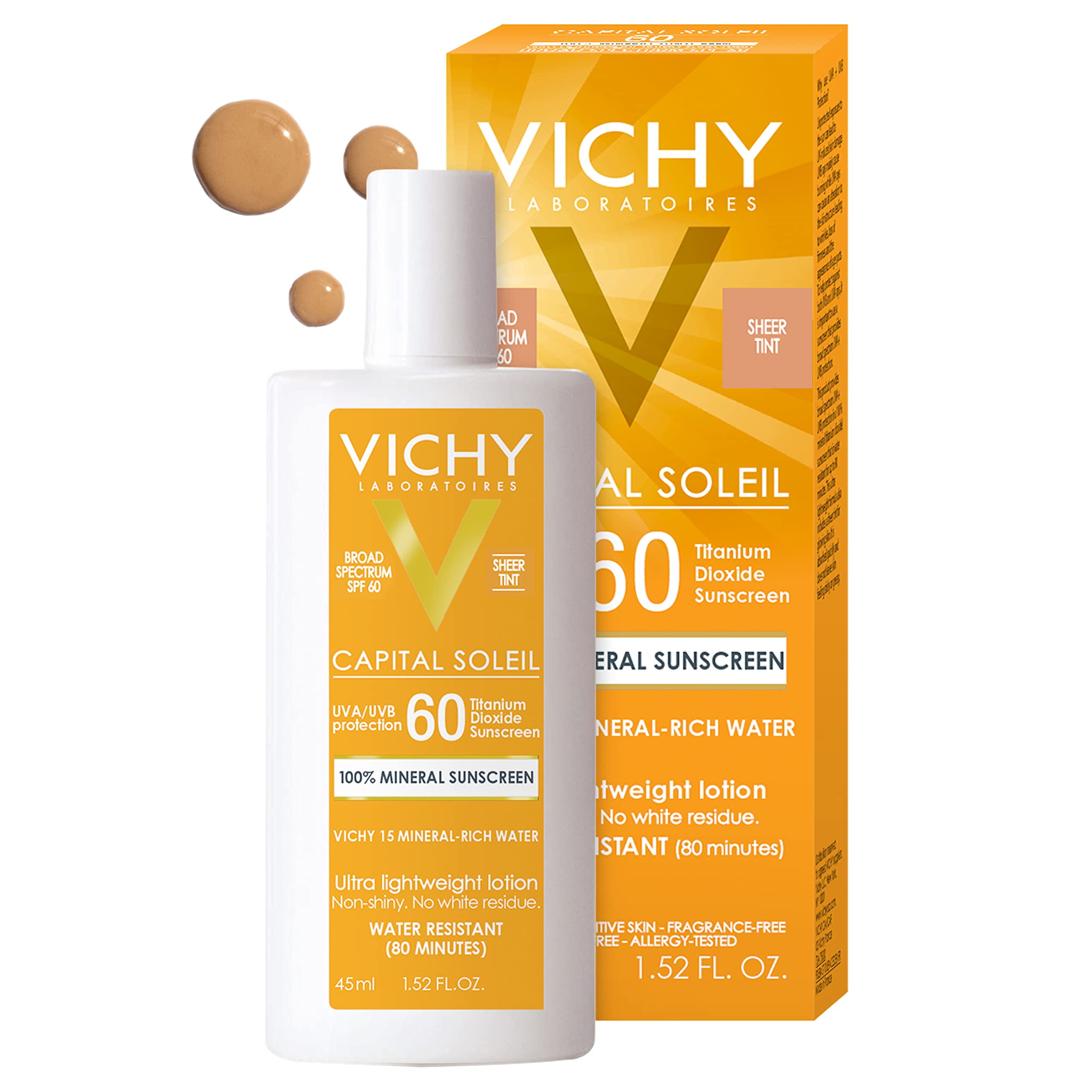Vichy Capital Soleil Tinted Mineral Sunscreen for Face SPF 60 ...