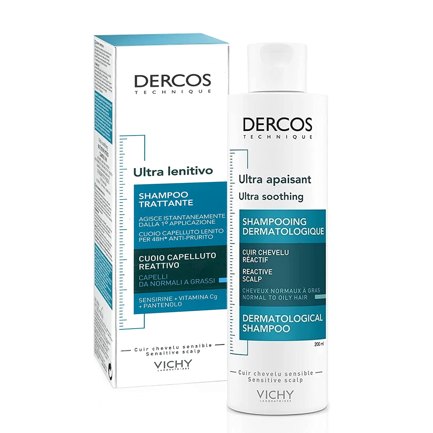 Vichy Dercos Ultra Soothing Shampoo for Normal Hair, 200 ml - Walmart.com
