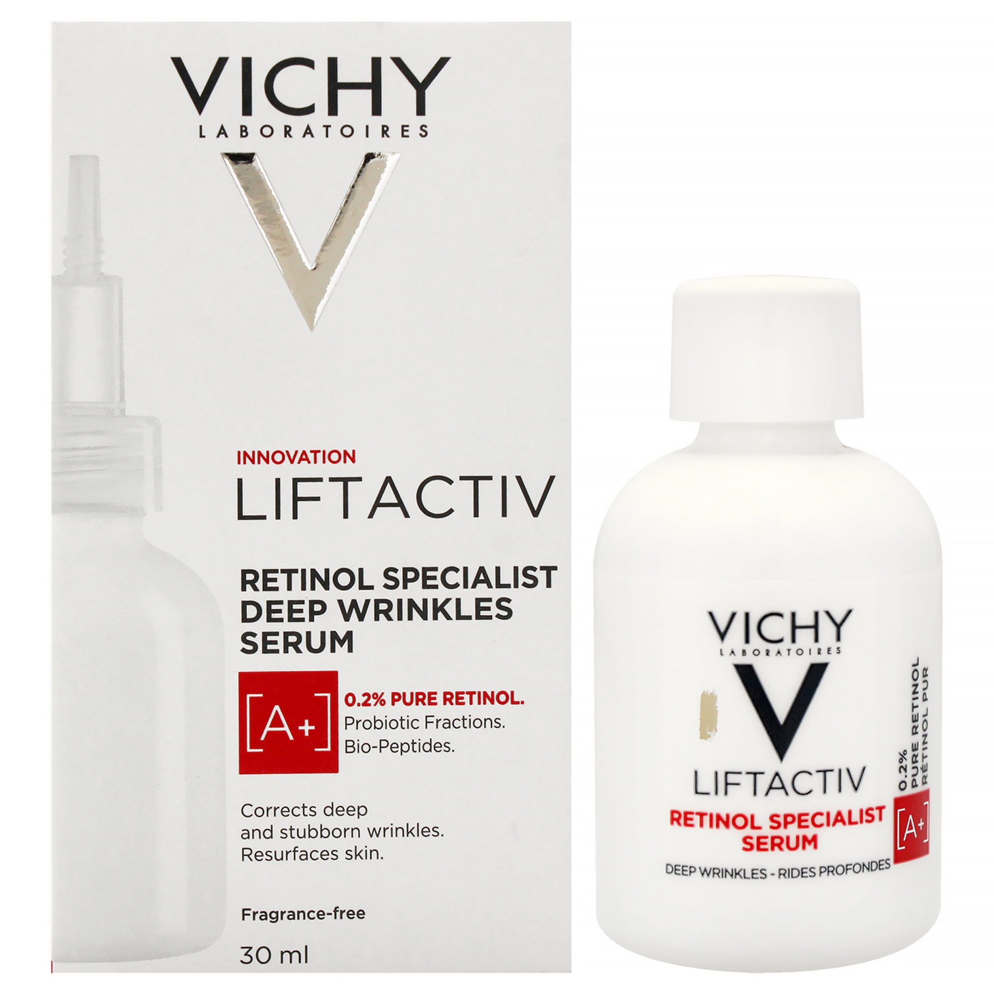 Vichy Liftactiv Vibrant Anti-Wrinkle Facial Serum for Deep Wrinkles ...