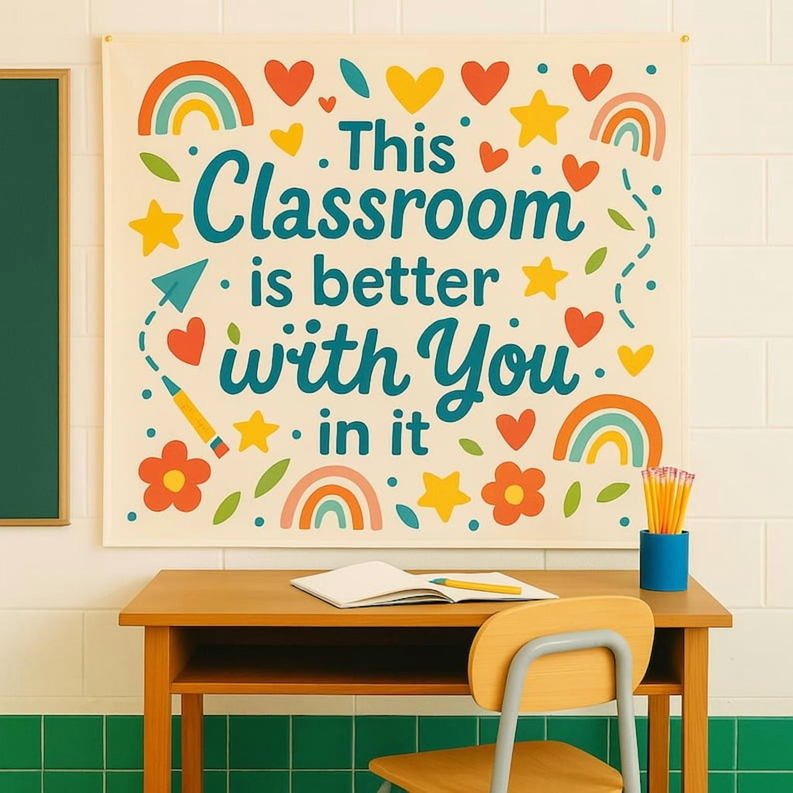 ViciArt Classroom Motivational Tapestry – 40"x60" Polyester Wall ...