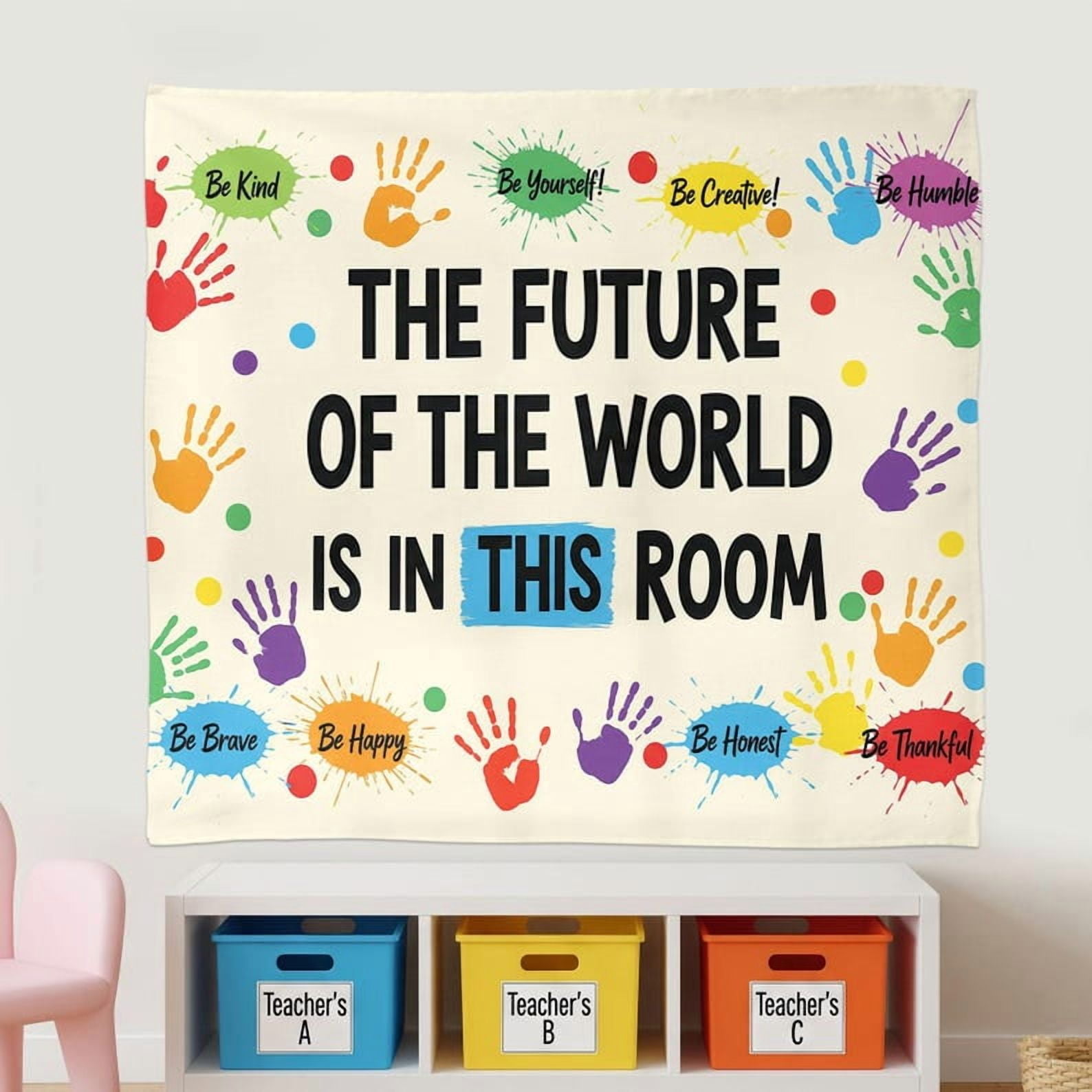 ViciArt Future of the World Classroom Tapestry – 60"x80" Polyester ...