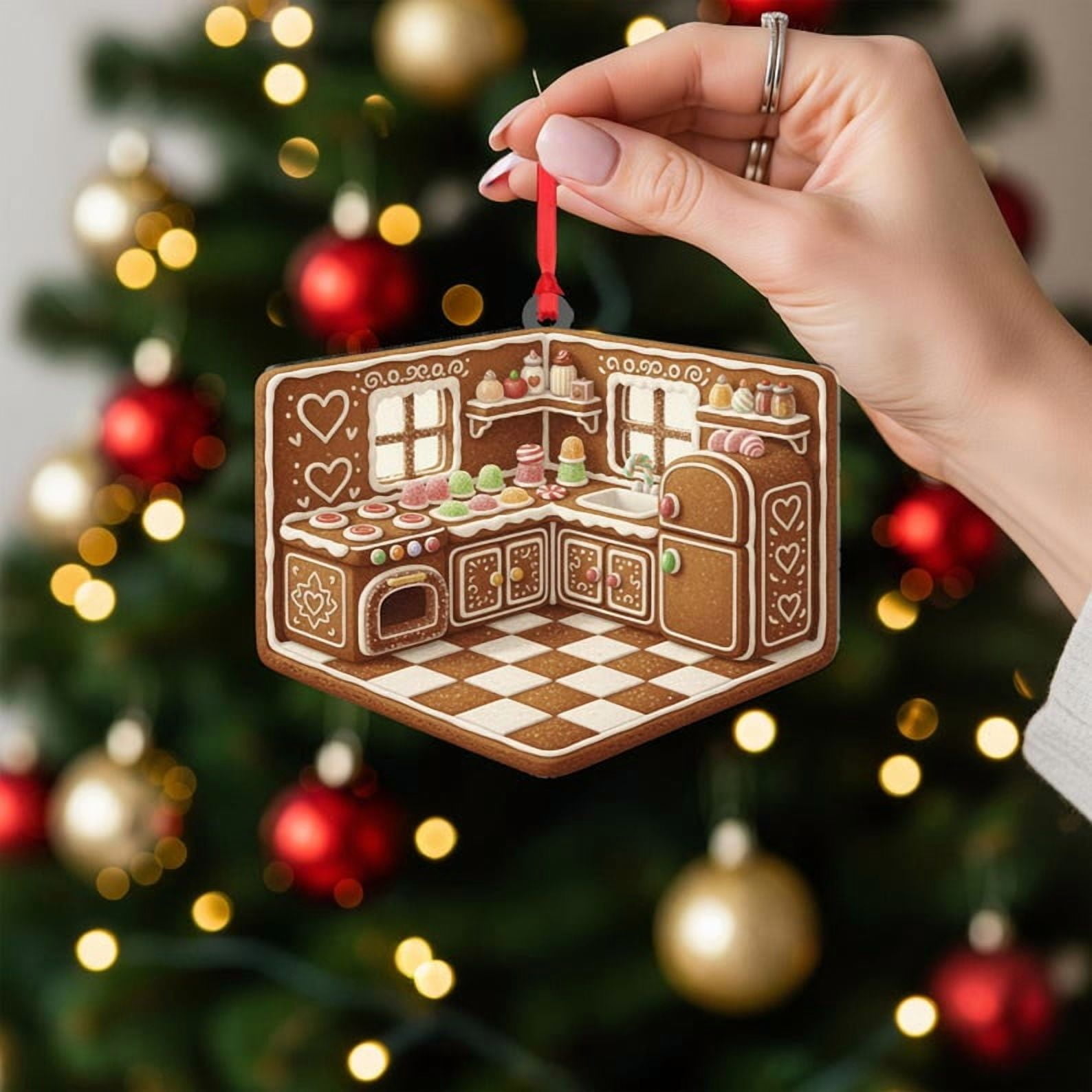 ViciArt Gingerbread Kitchen Ornament – Cookie Design, Holiday Baking ...