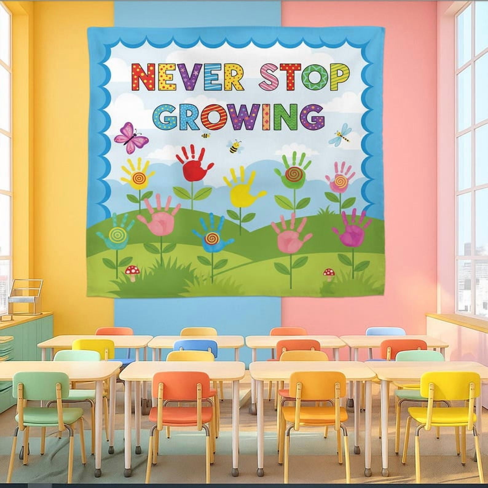 ViciArt Never Stop Growing Classroom Tapestry – 40"x60" Polyester ...