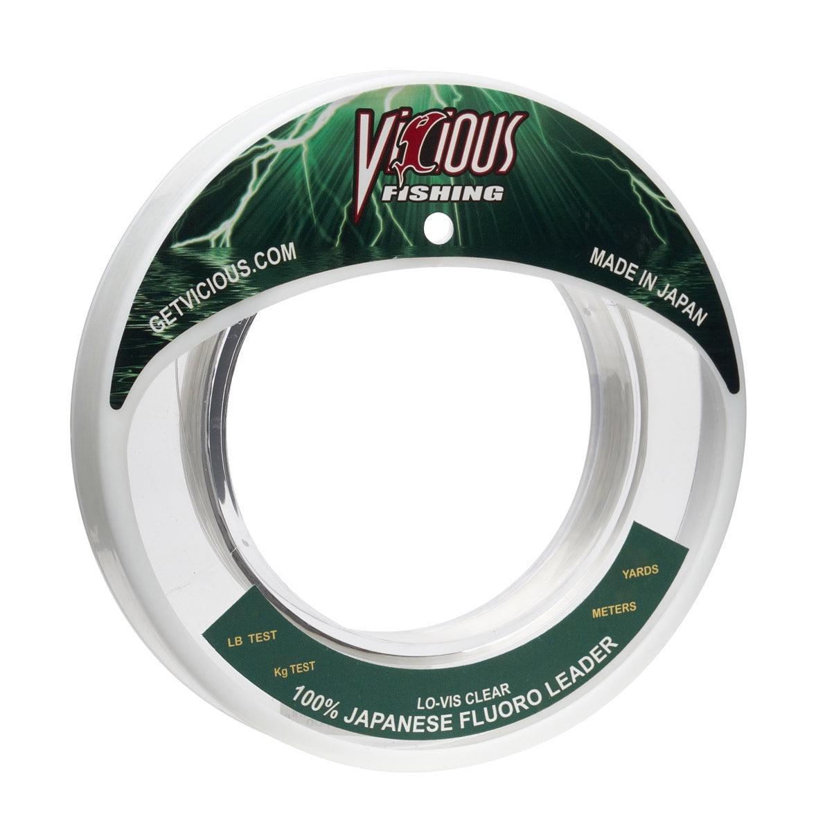 Vicious 100% Japanese Fluorocarbon Leader - 40 Lb Test - Walmart.com