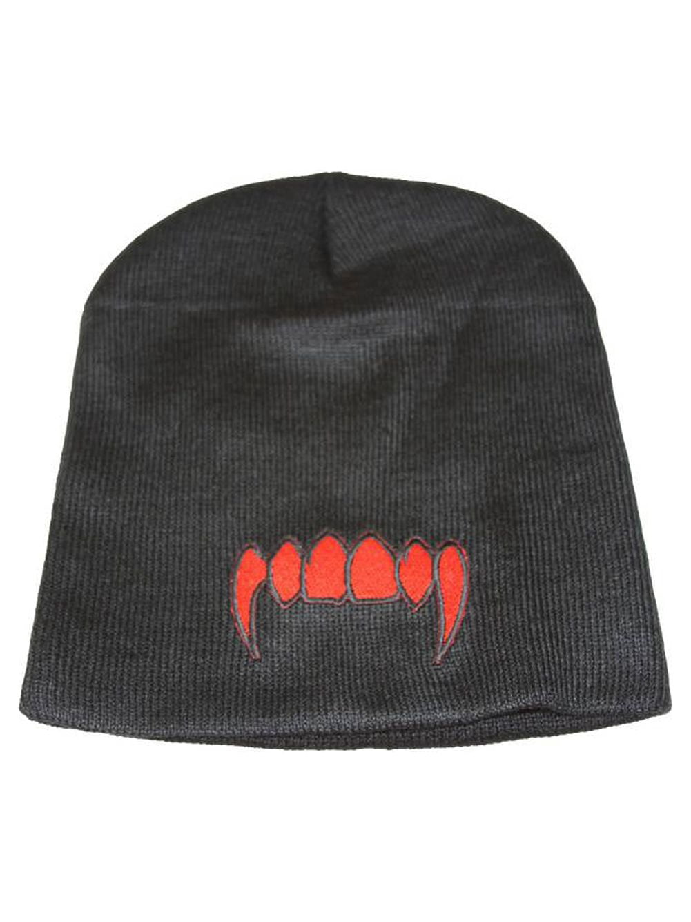 Vicious Fangs Short Beanie Cap - Red - Walmart.com