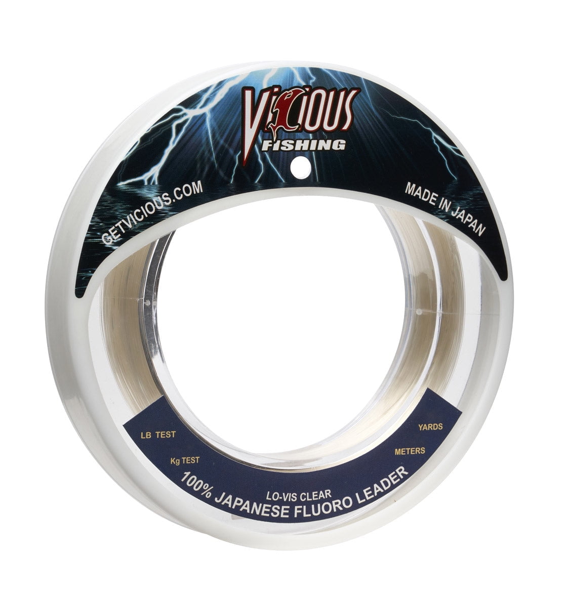 Vicious 100% Japanese Fluorocarbon Leader - 50 Lb Test - Walmart.com