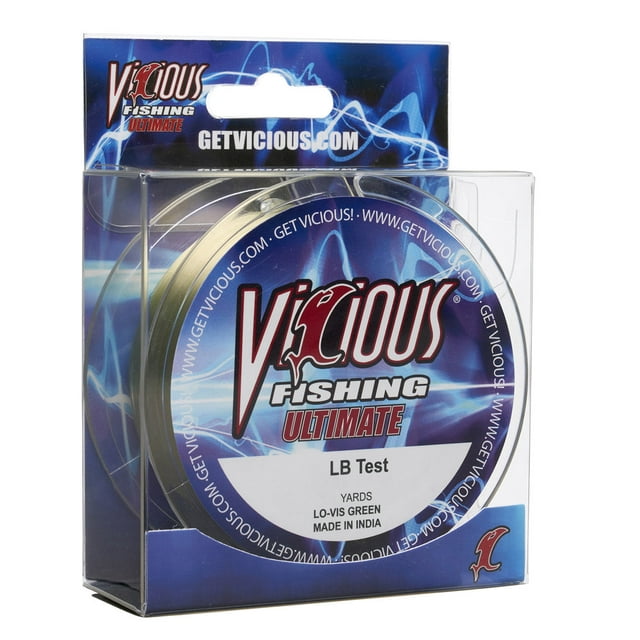 Vicious Fishing Ultimate Lo-Vis Green Monofilament Fishing Line - 330 ...