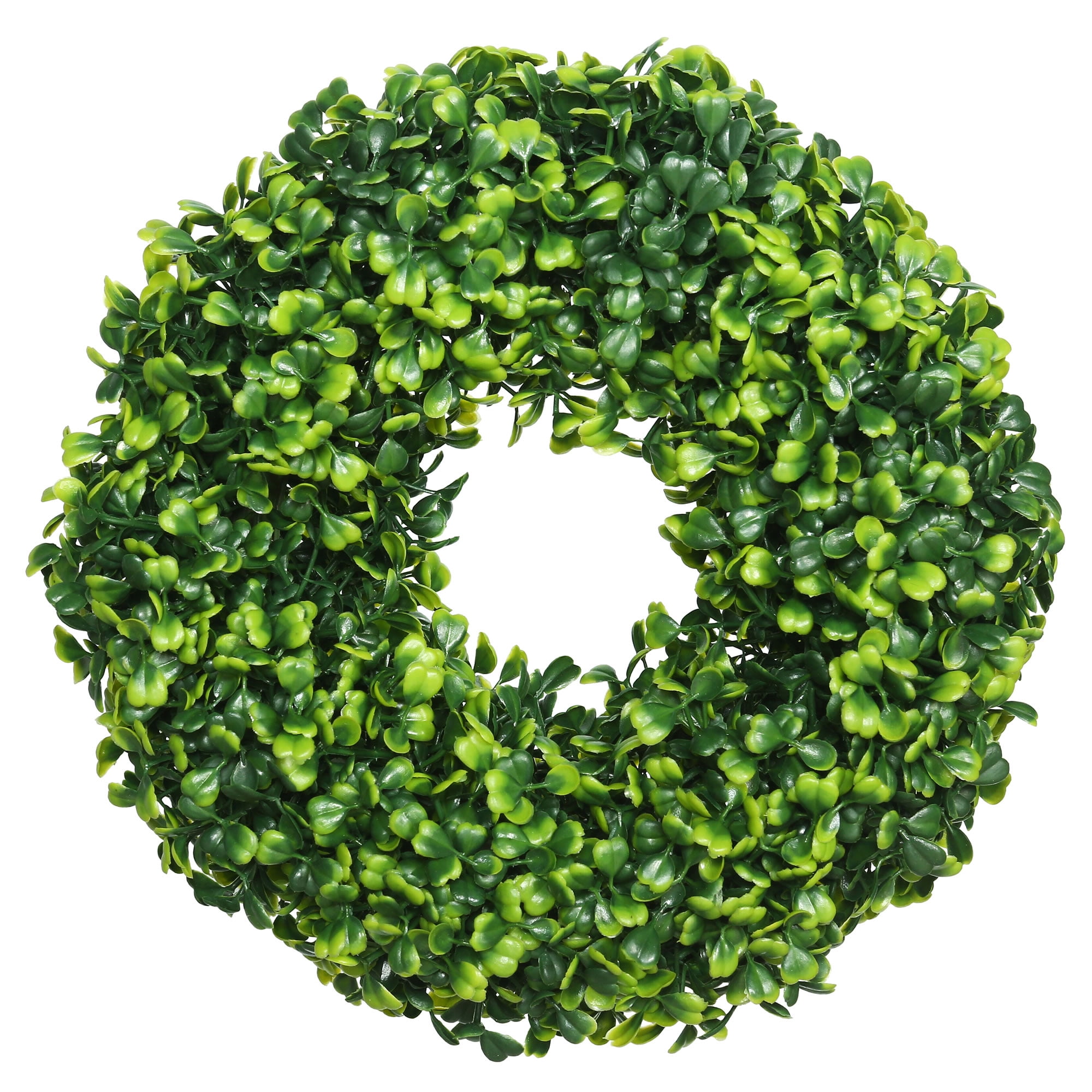 Vickerman 10" Artificial Green Mini Button Leaf Wreath. - Walmart.com
