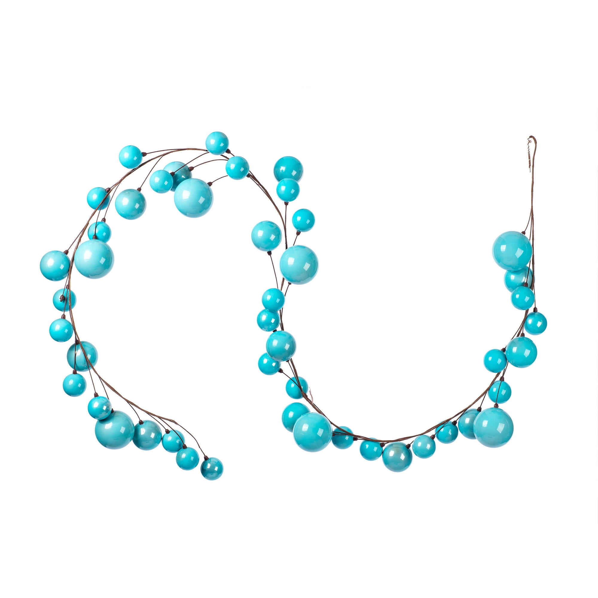 Vickerman 10' Baby Blue Pearl Branch Ball Wire Garland. - Walmart.com