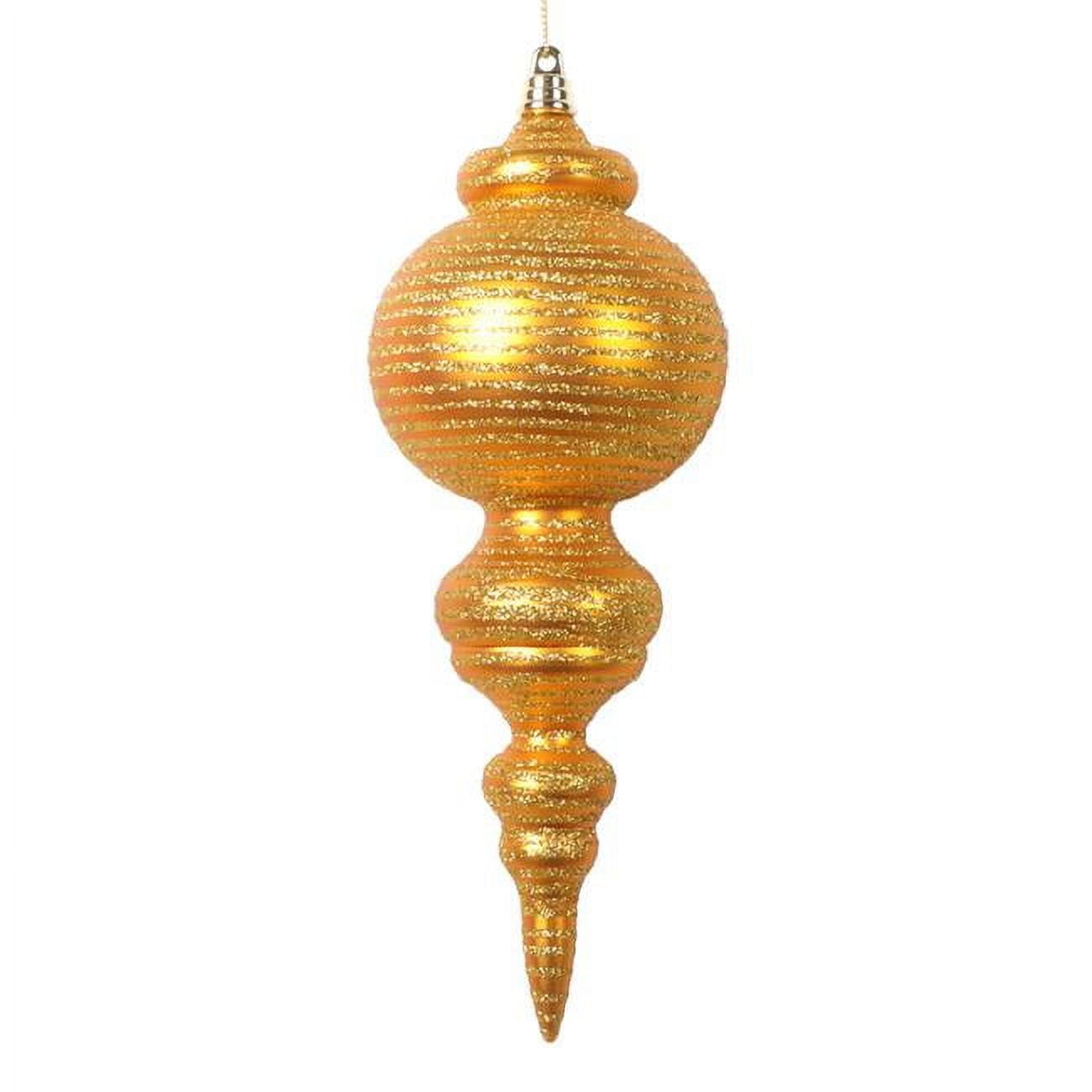 Vickerman 10" Matte Antique Gold Finial Ornament, 2 per bag. - Walmart.com