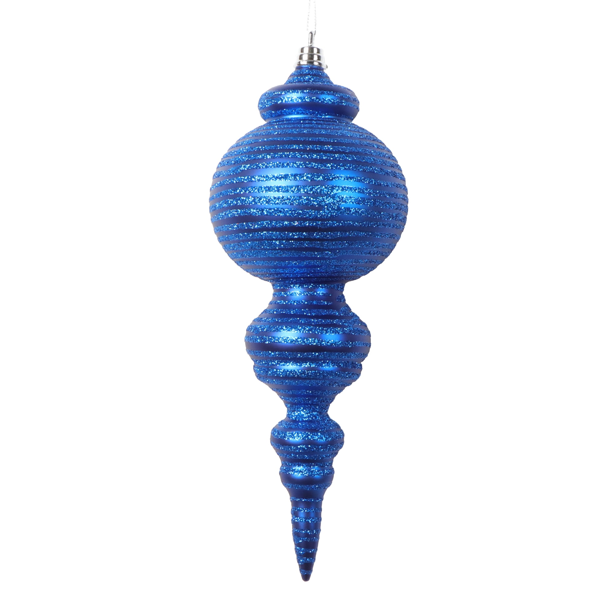 Vickerman 10" Matte Blue Finial Ornament, 2 per bag. - Walmart.com