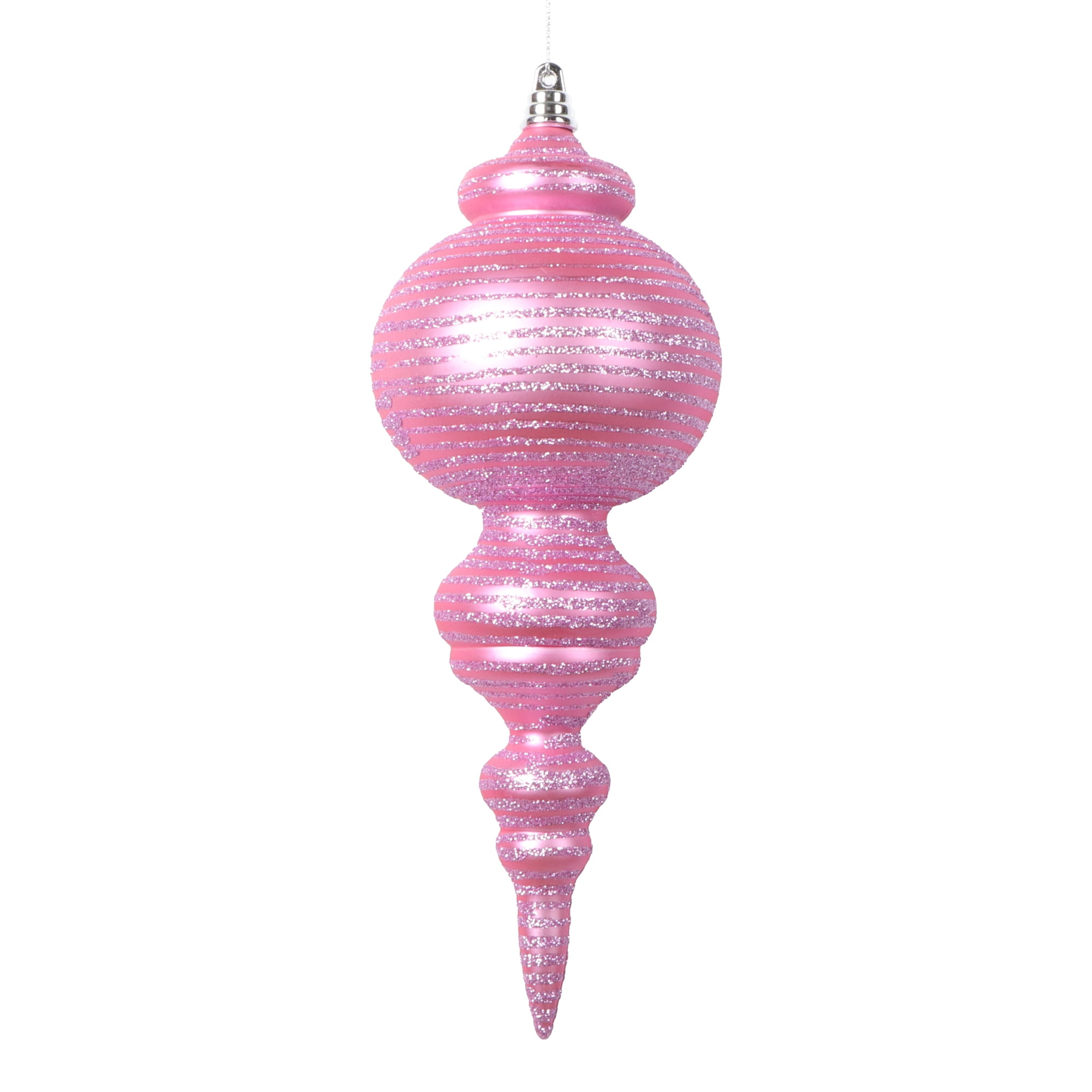 Vickerman 10" Matte Pink Finial Ornament, 2 per bag. - Walmart.com
