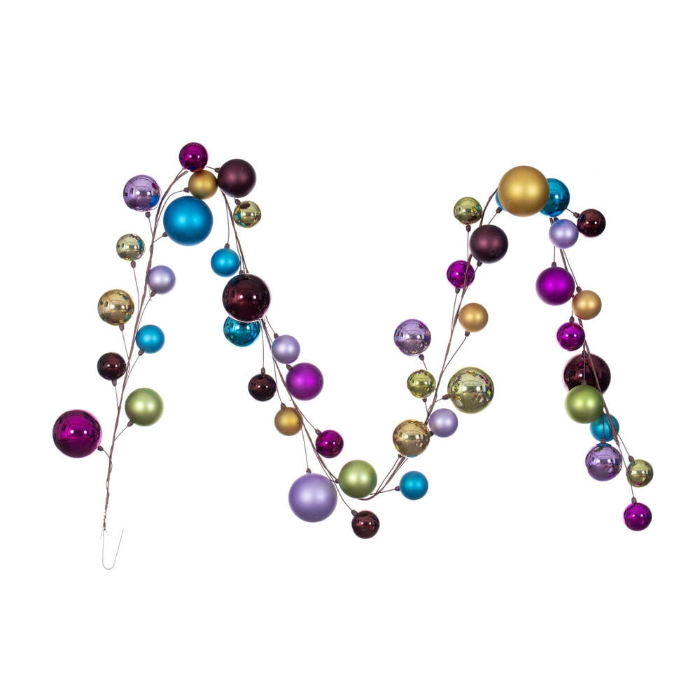 Vickerman 10' Multi-Colored Assorted Finish Branch Ball Ornament ...