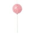 Vickerman 10" Glitter Accents Pink Round Lollipop Ornament with Light ...