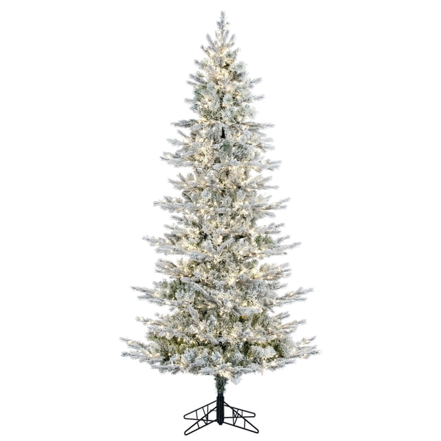 Vickerman 10' x 58"" Flocked Slim Kiana Artificial Christmas Tree, 3mm ...