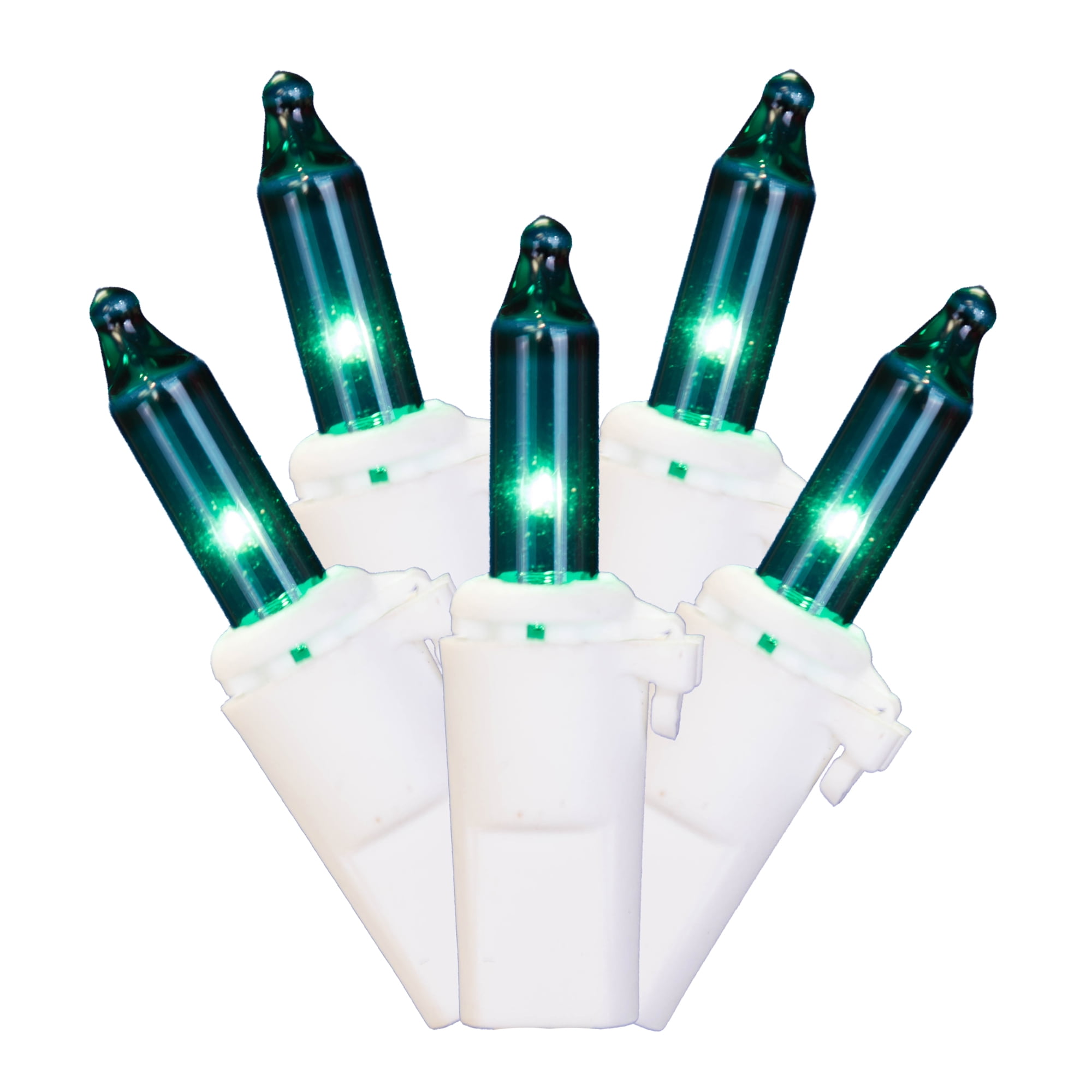 Vickerman 100 Teal Mini Light on White Wire, 33' Long Christmas Light ...