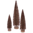 Vickerman 12"/16"/20" Mocha Glitter Oval Artificial Christmas Tree ...