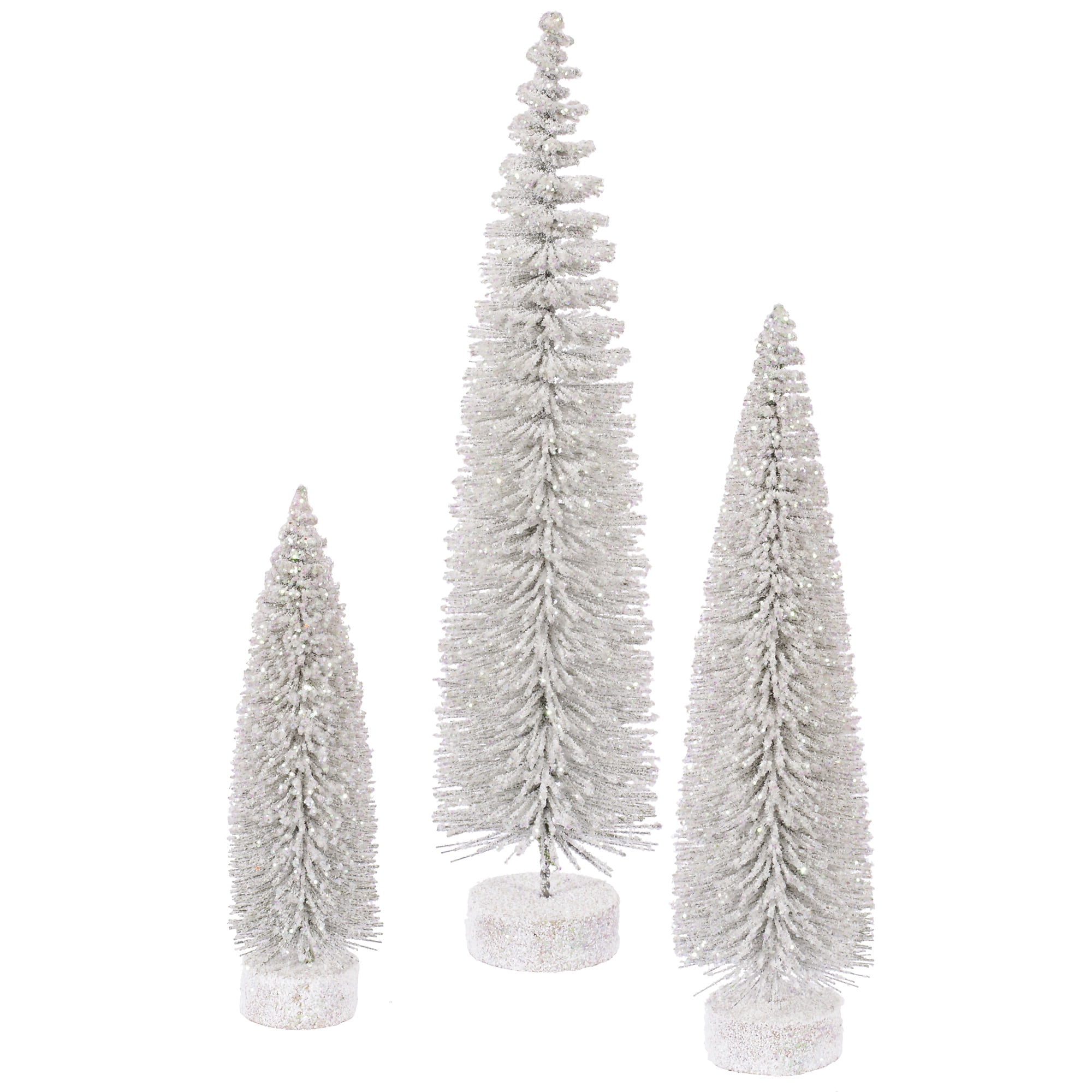 Vickerman 12"/16"/20" White Snow Oval Artificial Christmas Tree, Unlit ...